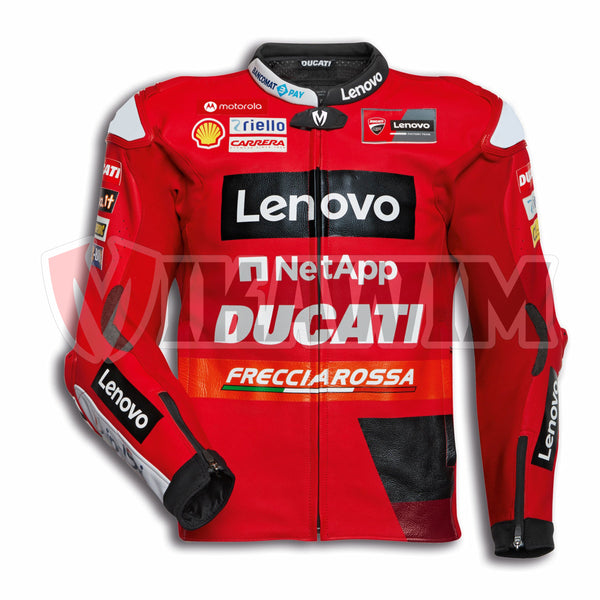 Ducati Corse Men Motorbike Racing Leather Jacket All Sizes - Mikawim