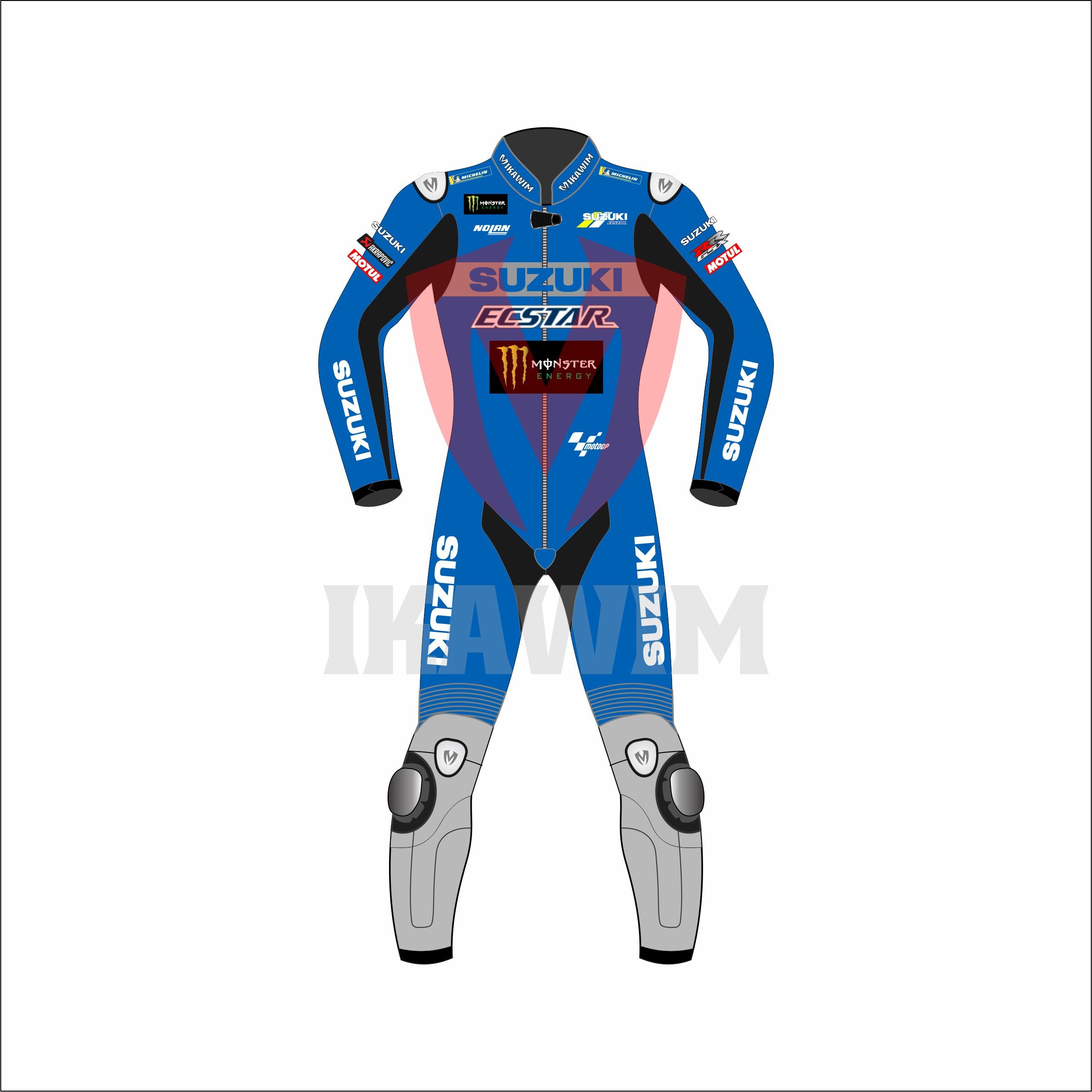 Suzuki Alex Rins 2021 Motrobike Racing Leather Suit – Mikawim